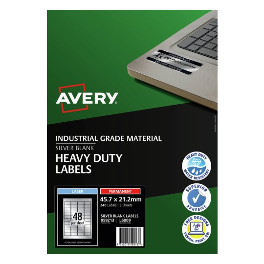 Silver Heavy Duty Labels | 959213 | Avery